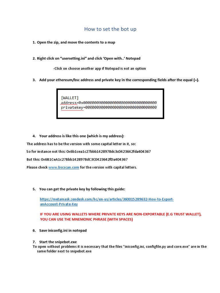 How To Set The Bot Up | PDF