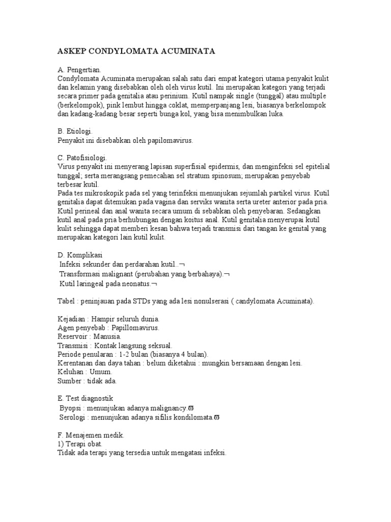 Penanganan Condylomata Acuminata | PDF