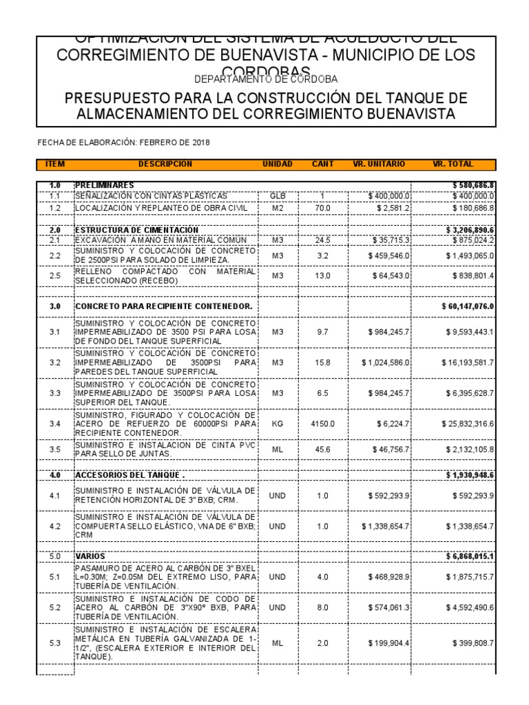 Tanque Superficial 100 m3 Ok Erf | PDF | Tubería (transporte de fluidos ...