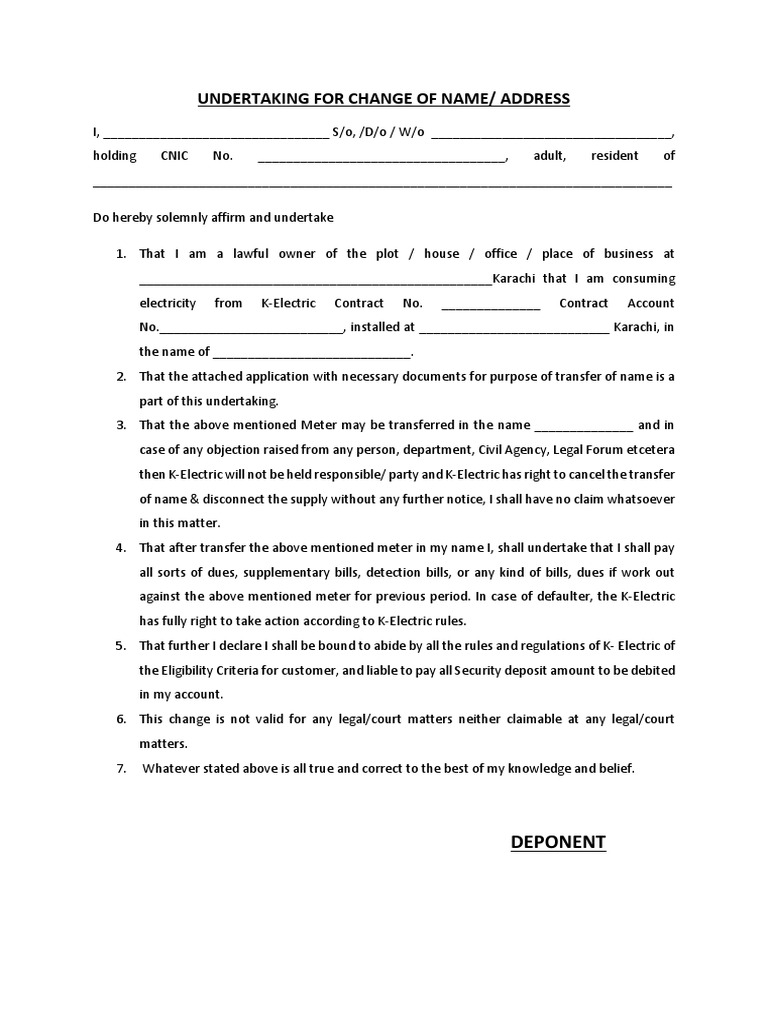 Letter Format For Change Of Company Name