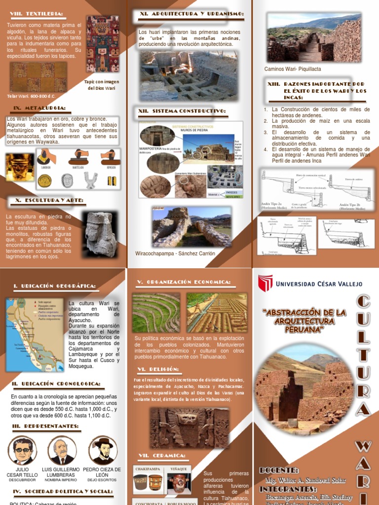 15.triptico - Cultura Wari | PDF | Cultura (general) | Arqueología