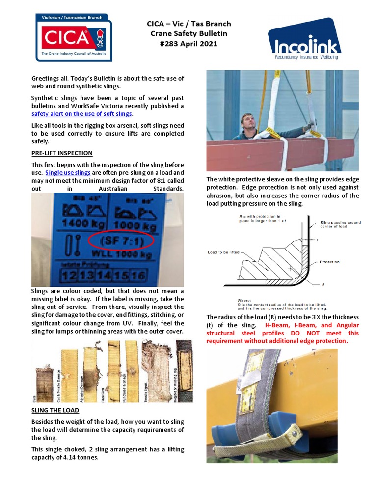 Safe Use of Synthetic Slings: A Guide to Proper Inspection, Sling ...