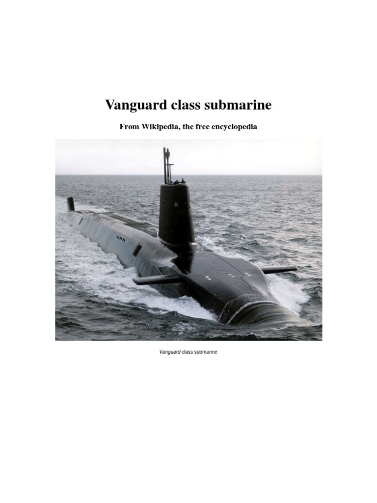 Vanguard-Class Submarine | PDF | Naval Warfare | Warships