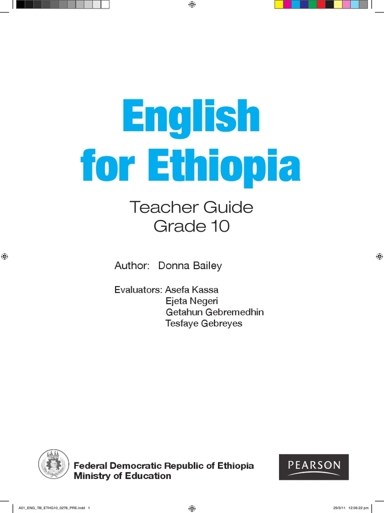English For Ethiopia: Teacher Guide Grade 10 | PDF | Vocabulary | Schools