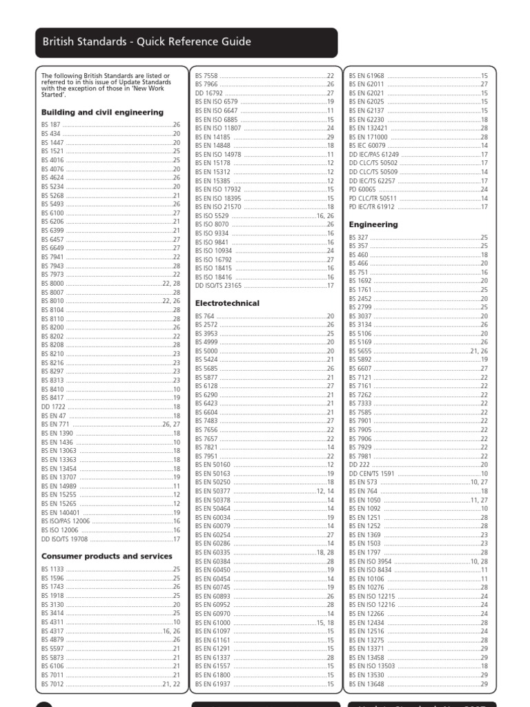 BS Standards | PDF | Organisation internationale de normalisation ...