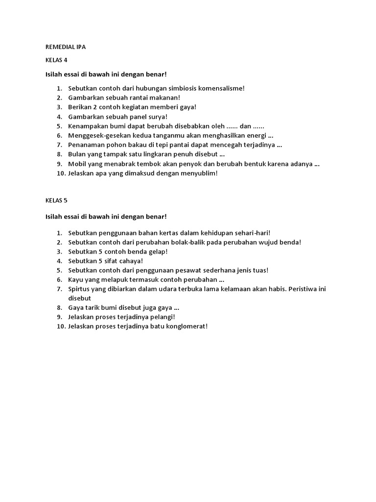 Remedial Ipa-Mtk | PDF