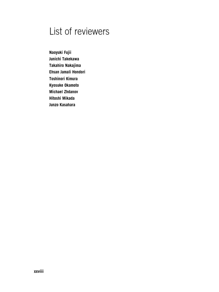 List of Reviewers 2020 Active Geophysical Monitoring | PDF