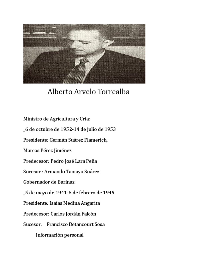 Ficha Bibliografica Alberto Arvelo Torrealba | PDF | Política | Ciencias sociales