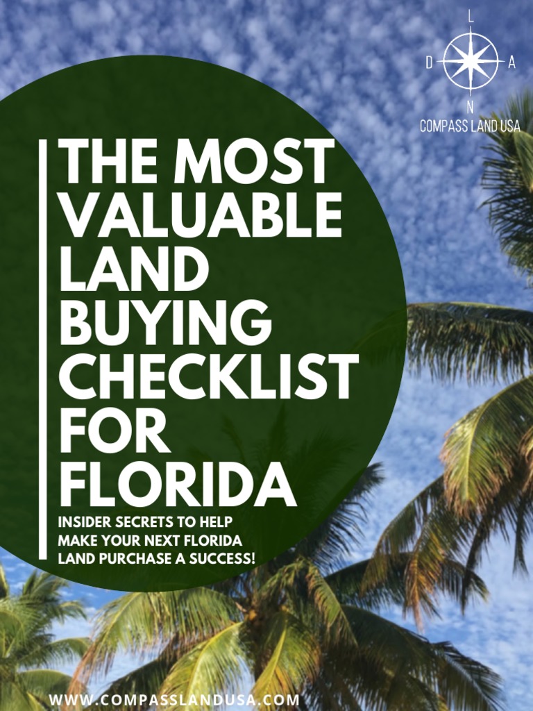 The Most Valuable Land Buying Checklist FOR Florida | PDF | Wetland ...