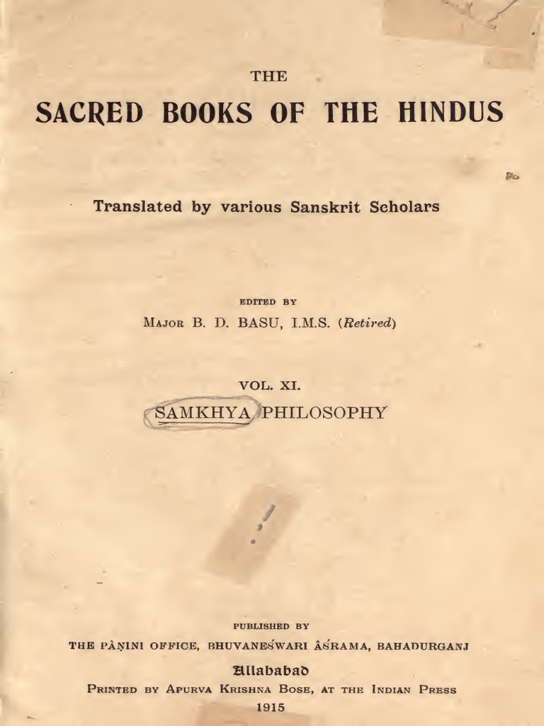 The Samkhya Philosophy: Containing Key Texts of the Samkhya School of ...