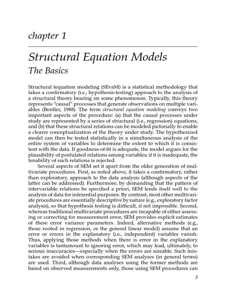 Structural Equation Models: The Basics | PDF | Structural Equation ...