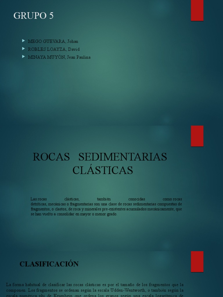 Clasificación de Rocas Sedimentarias Clásticas | PDF | Roca clástica ...