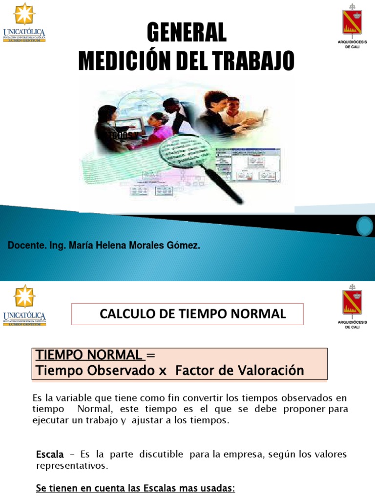 Cálculo del Tiempo Normal y Estándar | PDF | Pieza de trabajo | Fatiga ...