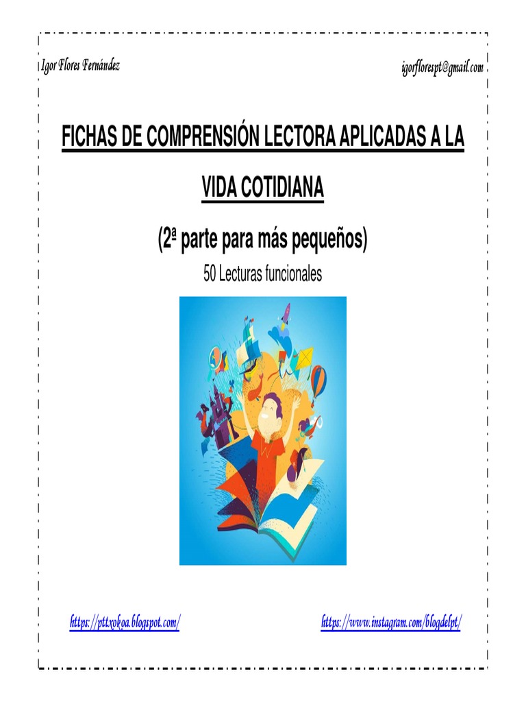 1.fichas Comprensi - N Lectora VIDA COTIDIANA (Peque - Os) .PPT (Modo de Compatibilidad) | PDF
