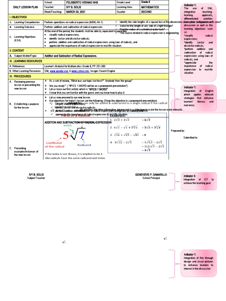 Math 9 DLL | PDF | Educational Psychology | Learning