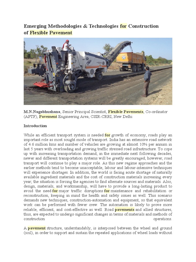 Advanced Materials for Flexible Pavements | PDF | Asphalt | Road Surface