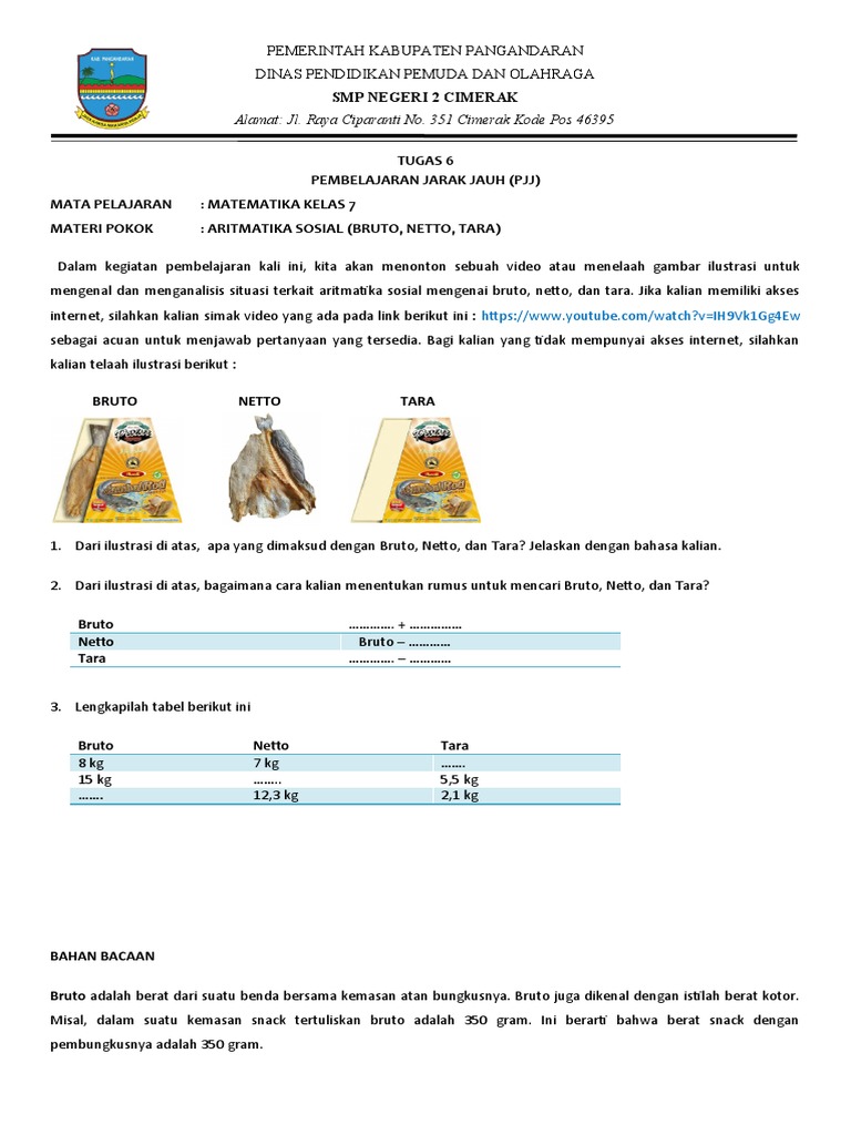 Bruto, Netto, Tara | PDF