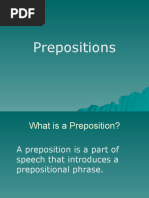 The Preposition Song | PDF