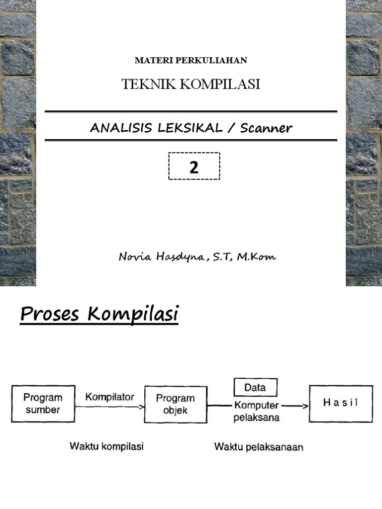 Teknik Kompilasi: Analisis Leksikal / Scanner | PDF