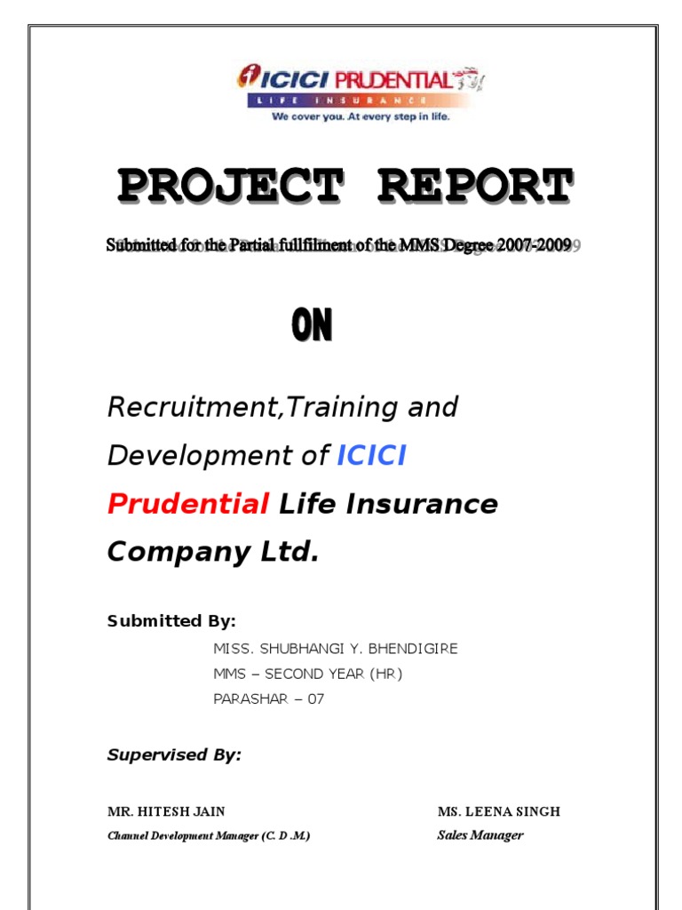 ICICI Project | PDF | Life Insurance | Pension