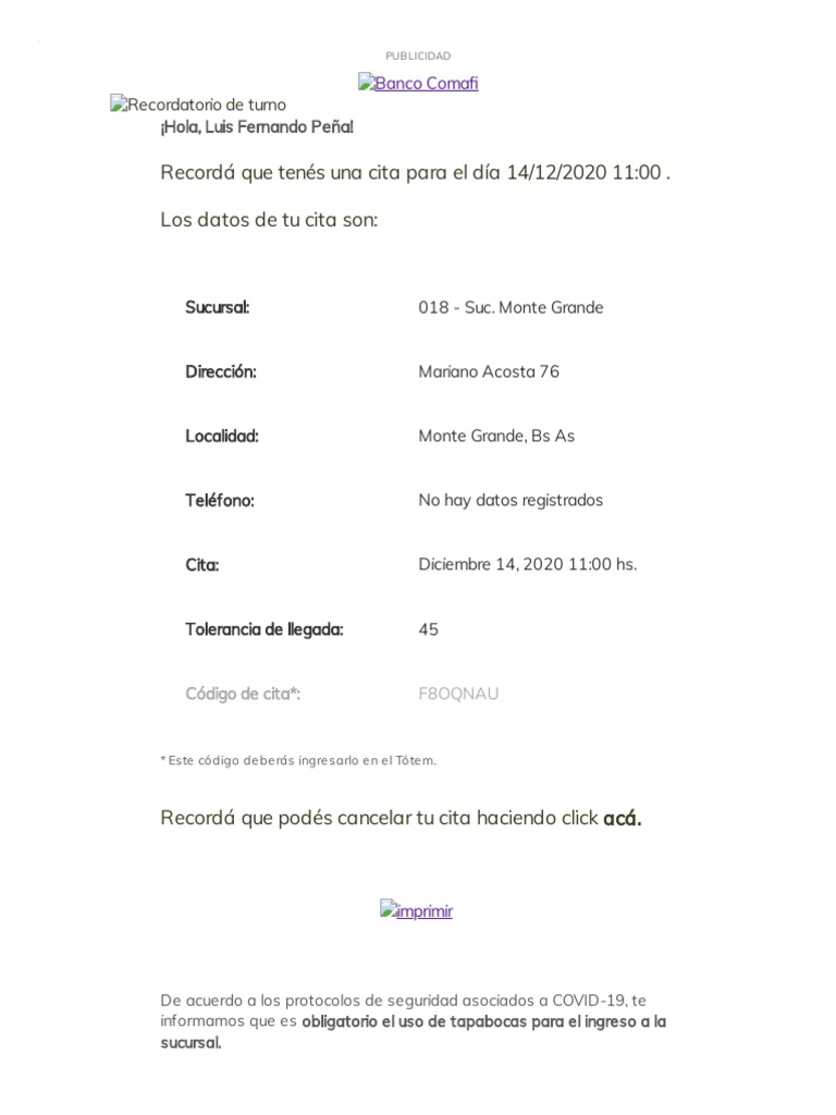 Banco Comafi | PDF | Business | Salud y bienestar