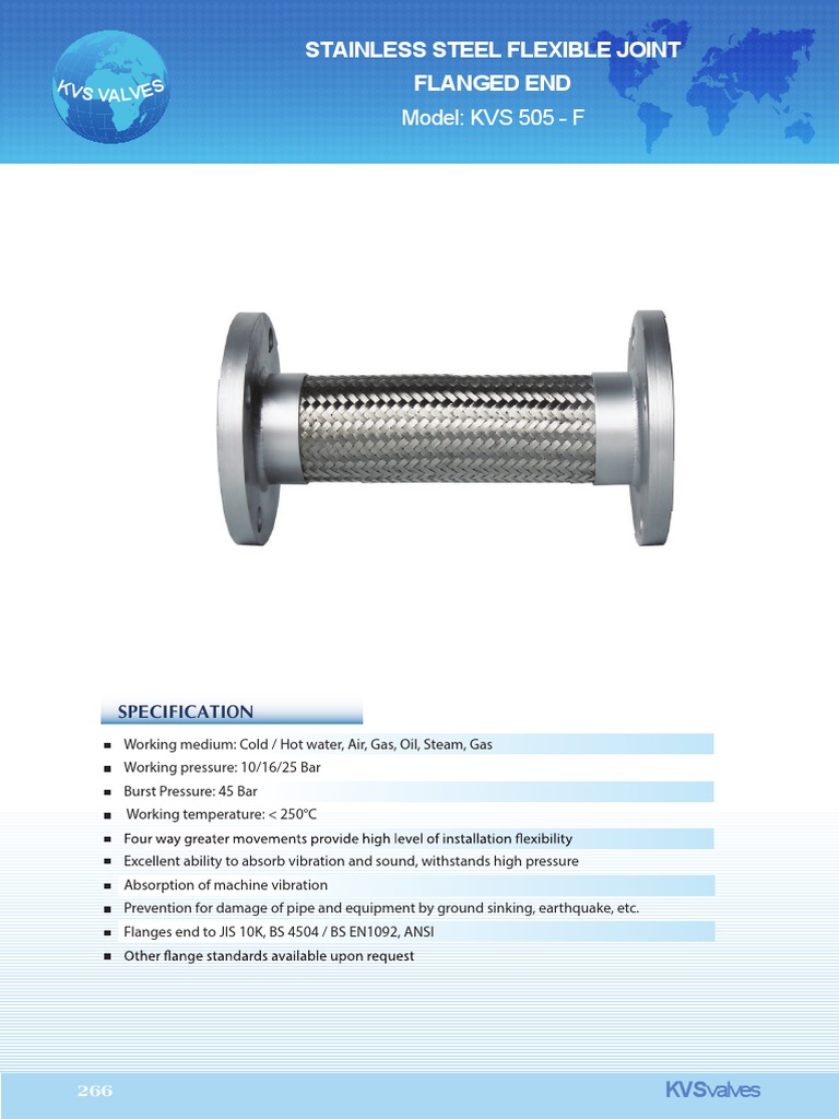 Stainless Steel Flexible Joint Specifications | PDF | Stainless Steel ...