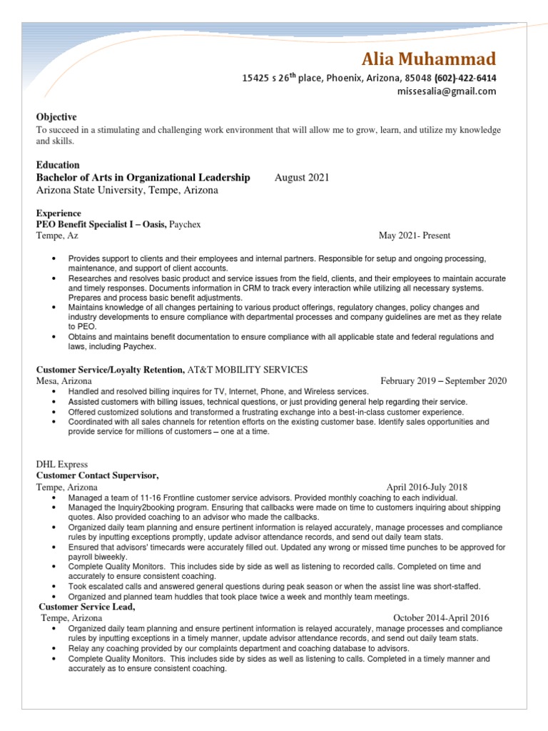 Resume Alia Muhammad Updated | PDF | Employee Retention | Regulatory ...