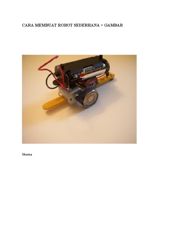Cara Membuat Robot Sederhana | PDF
