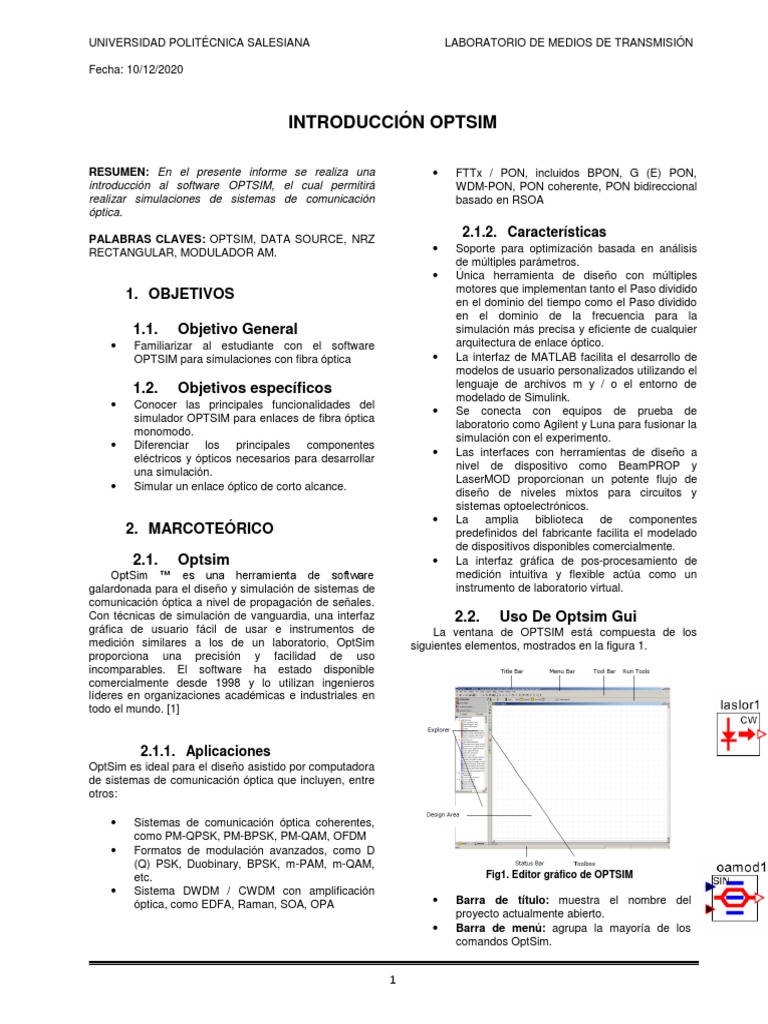 Introduccion A Optsim | PDF | Óptica | Software