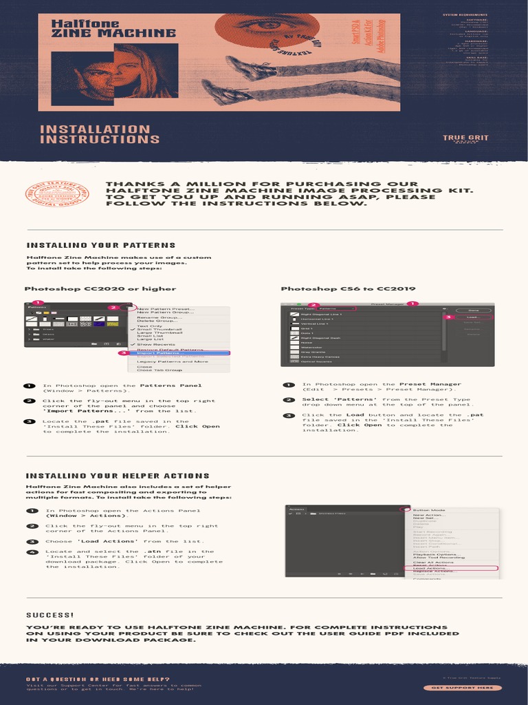 Installation Instructions: Installing Your Patterns | PDF | Adobe Photoshop | Computer File