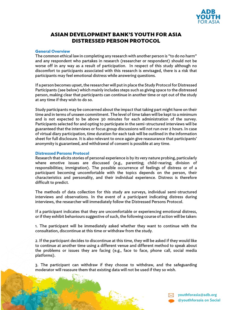 ADB Youth For Asia's Distressed Person Protocol | PDF | Human Nature ...