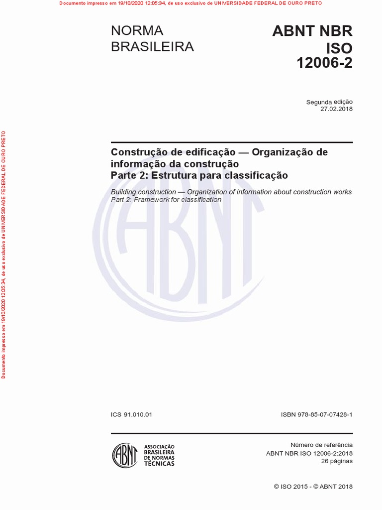 NBR Iso 12006-2-2010 | PDF | Science | Ciência e Tecnologia