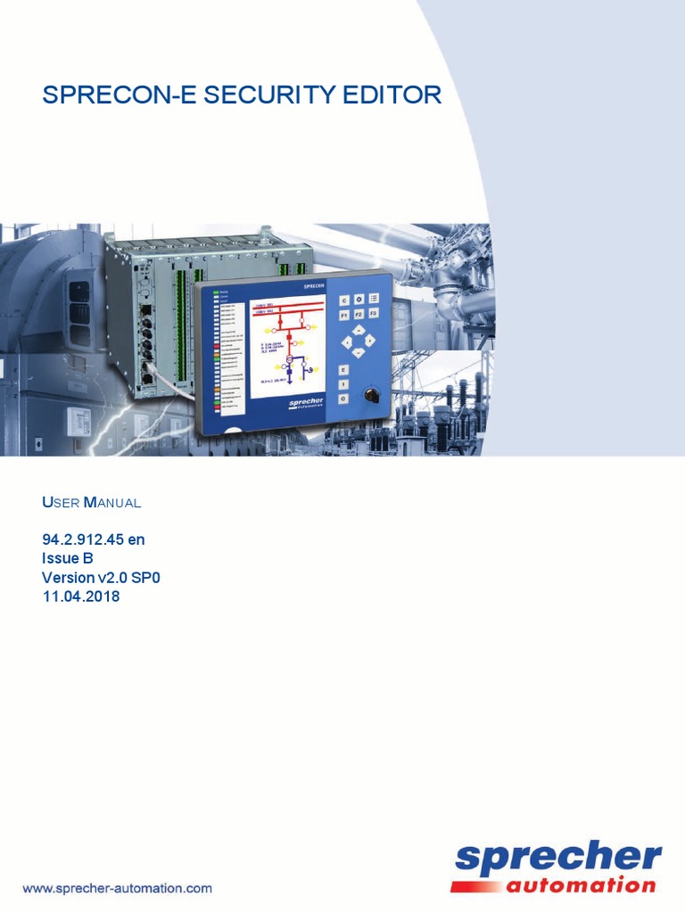 User Manual SPRECON-E Security Editor English | PDF | Internet ...