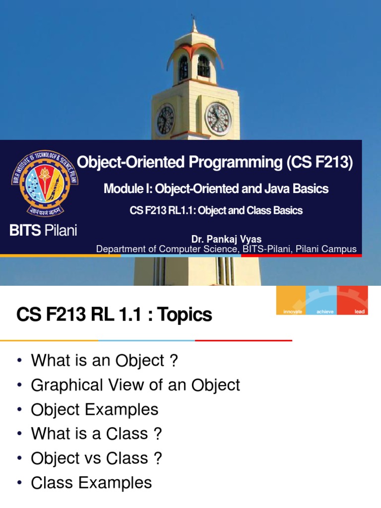 Introduction To Object Oriented Programming Concepts Defining Objects