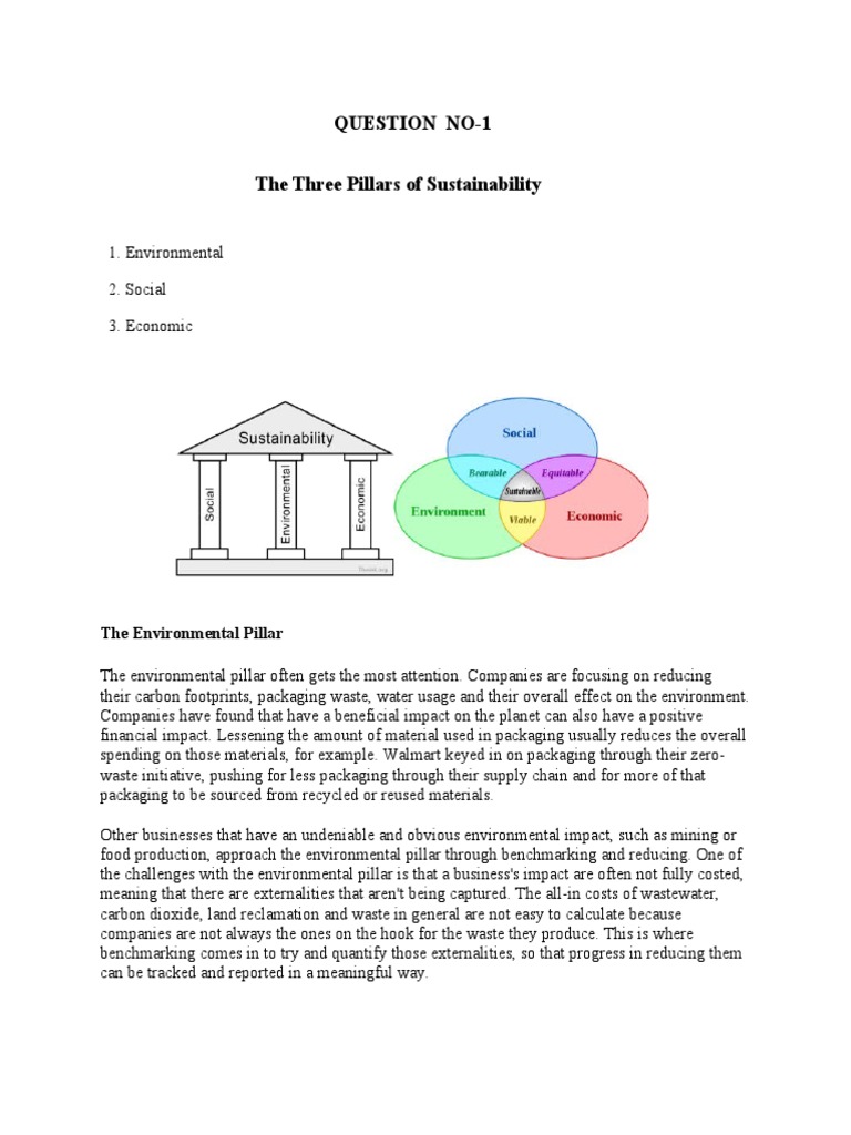 Pillars of Sustainability | PDF | Sustainability | Recycling