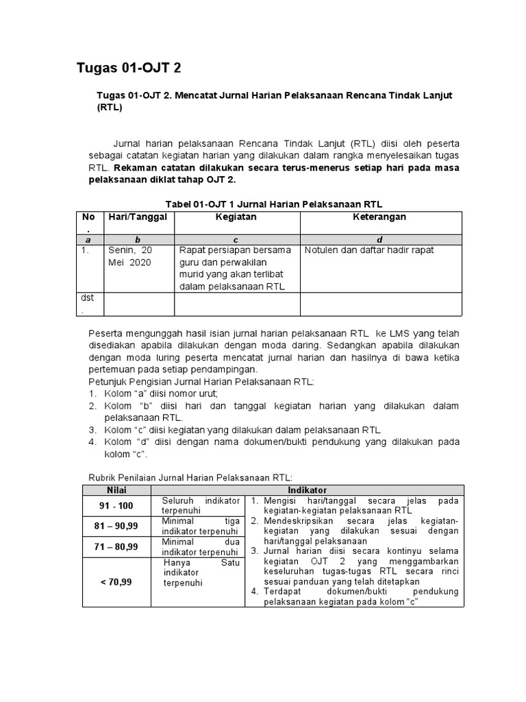 Tugas 01-Ojt 2-2021 | PDF