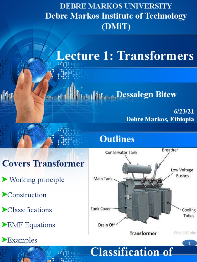 Lecture 1: Transformers: Debre Markos Institute of Technology (Dmit) | PDF | Transformer ...