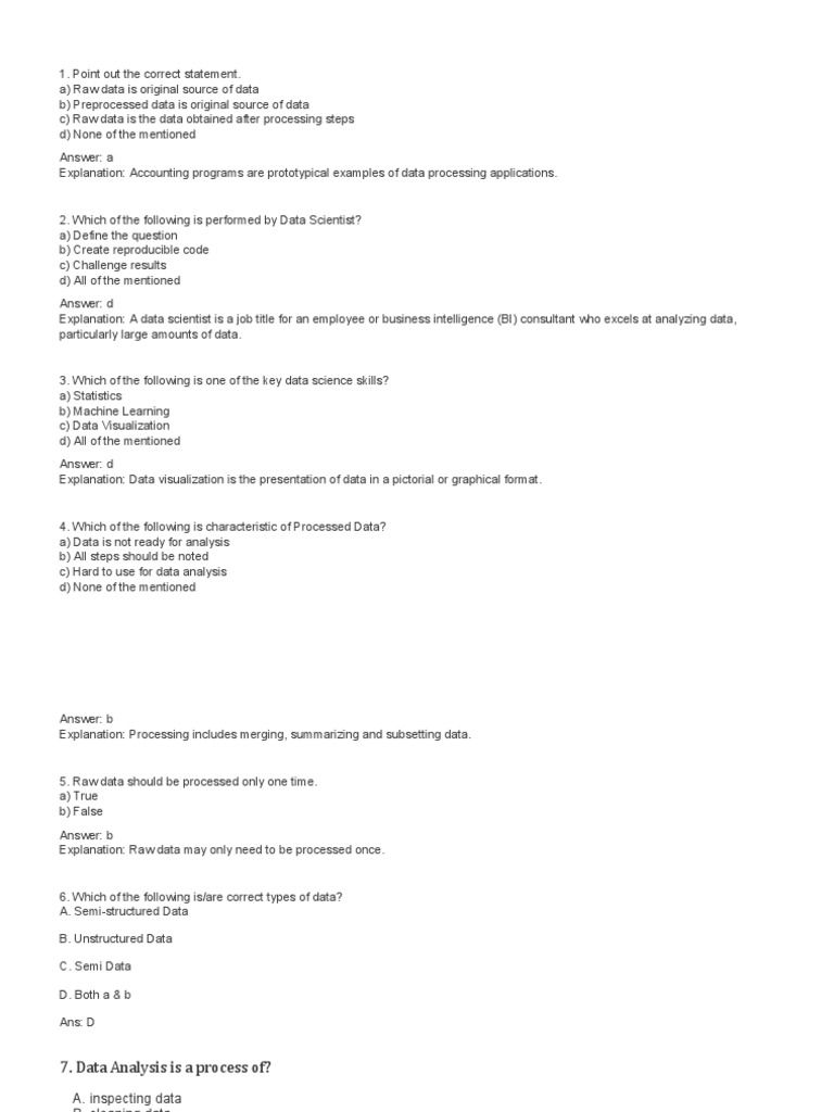 Key Data Science Skills and Concepts Explained | PDF | Data Science ...