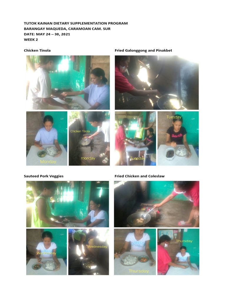 Tutok Kainan Dietary Supplementation Program | PDF