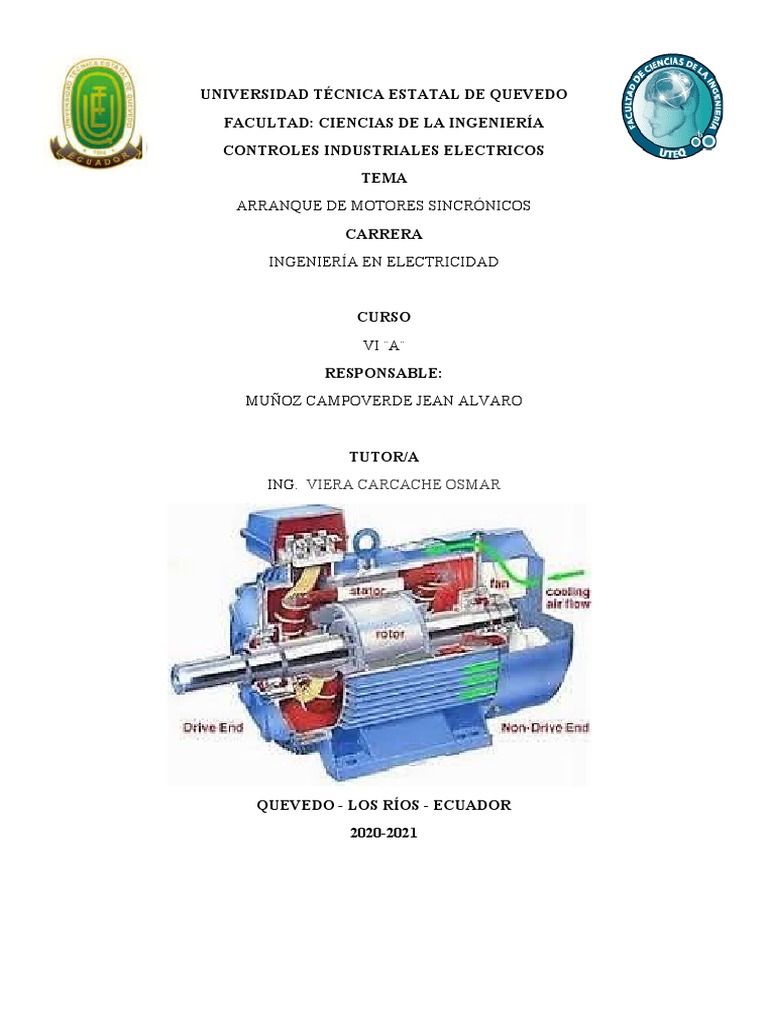 Arranque de Motores Sincronos | PDF | Generador eléctrico | Motor eléctrico