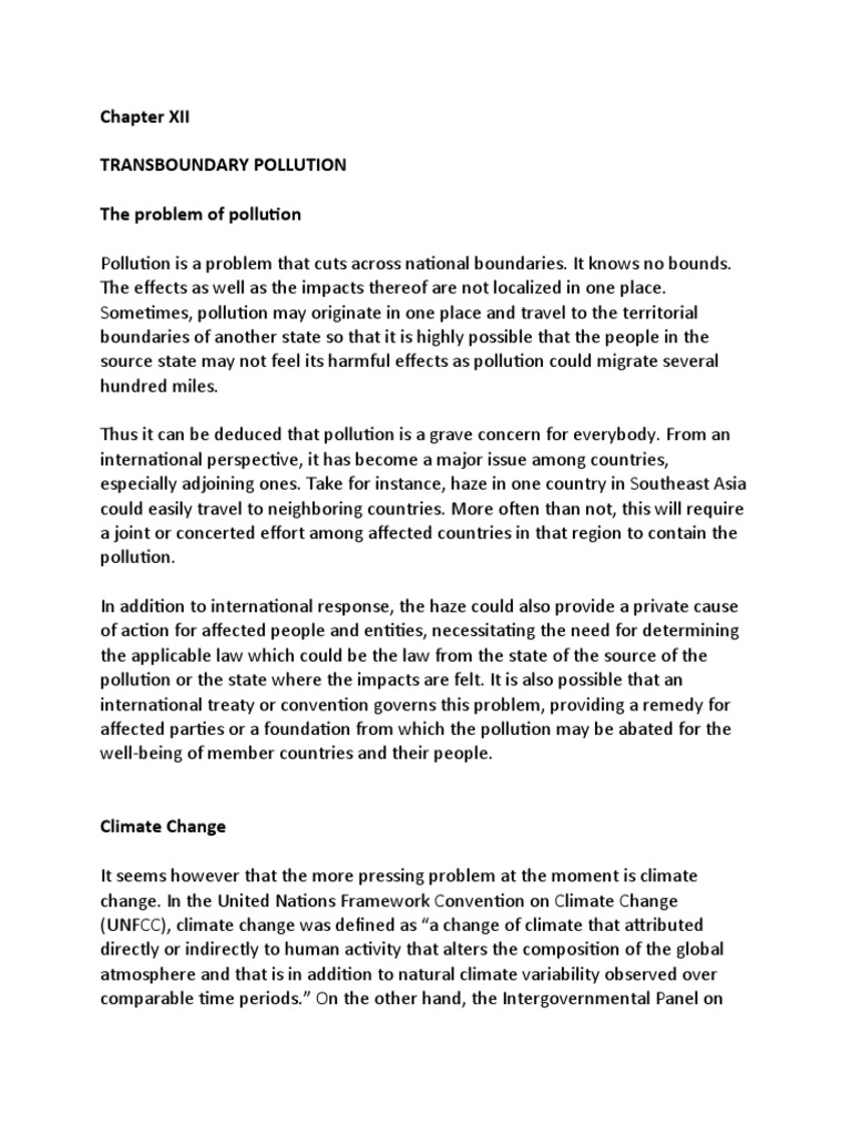 Chapter 12 TRANSBOUNDARY POLLUTION | Download Free PDF | Superfund ...