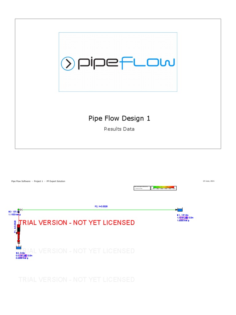 Pipe Flow Design 1: Results Data | PDF | Pump | Pipe (Fluid Conveyance)