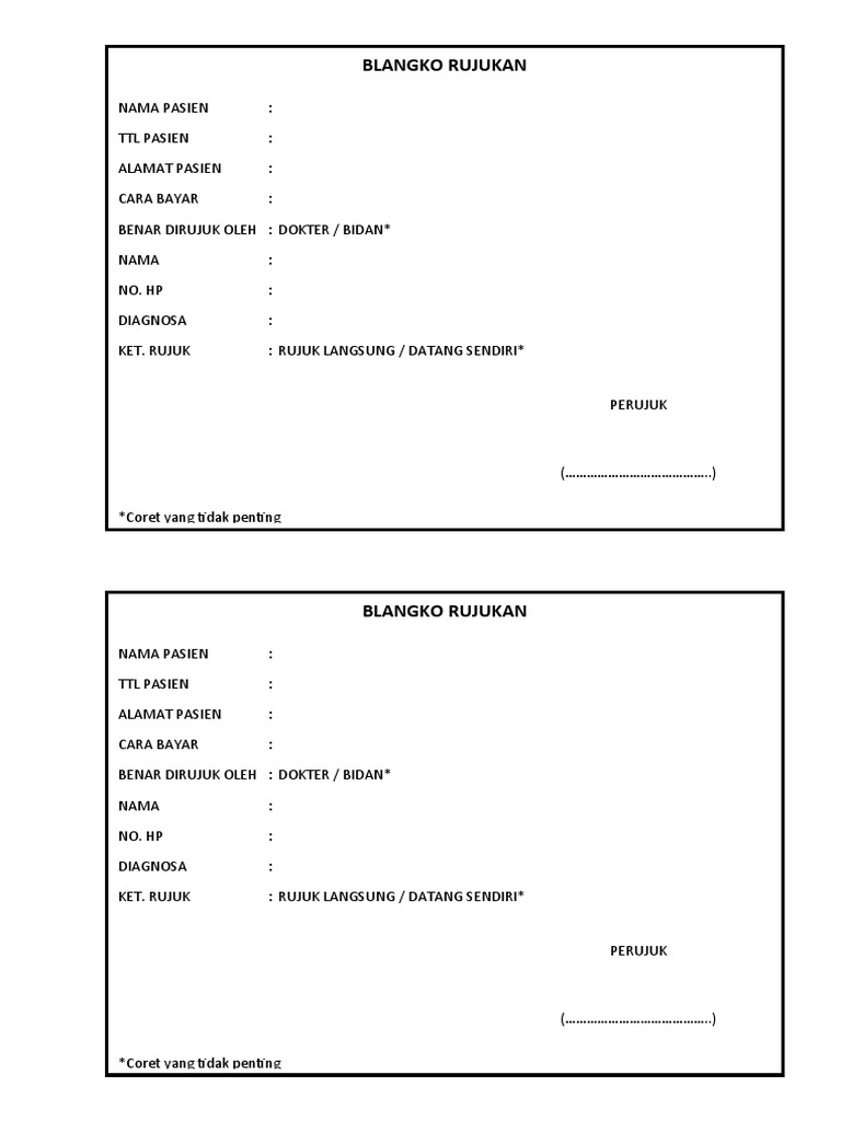Blanko Rujuk | PDF