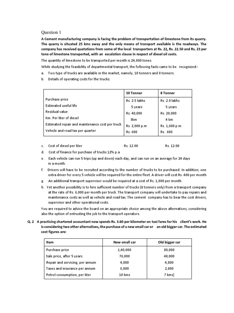 Service Costing | Download Free PDF | Bus | Taxicab