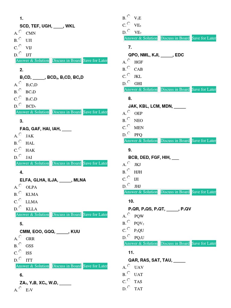 Letter and Symbol Series | PDF