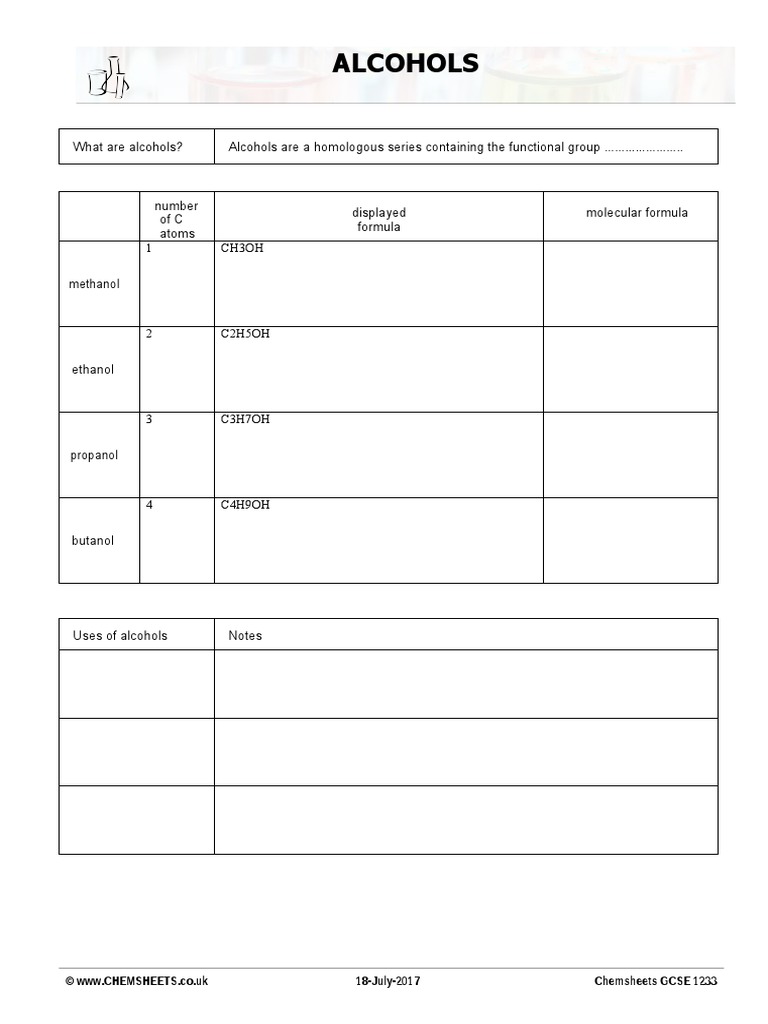 Alcohols: What Are Alcohols? Alcohols Are A Homologous Series ...