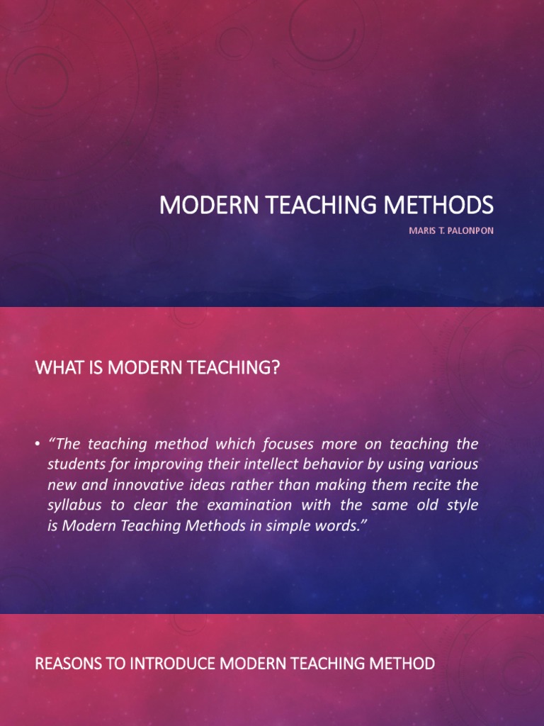 Modern Teaching Methods Explained | PDF | Wellness | Science & Mathematics