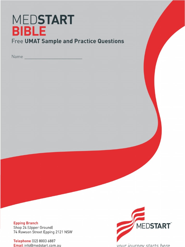 MedStart UMAT Sample and Practice Questions | PDF | Glycogen | Repressor
