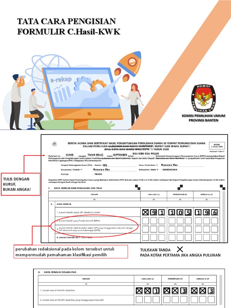 Panduan Pengisian Formulir C.Hasil-KWK | PDF