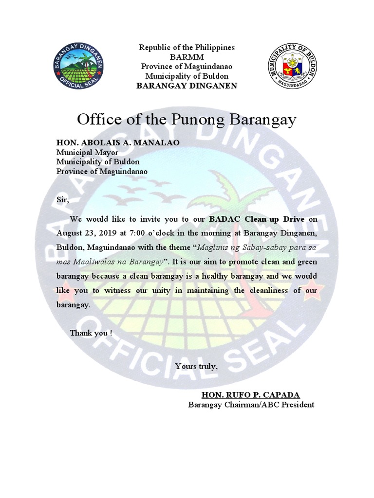 BADAC Clean-Up Drive Invitation | PDF